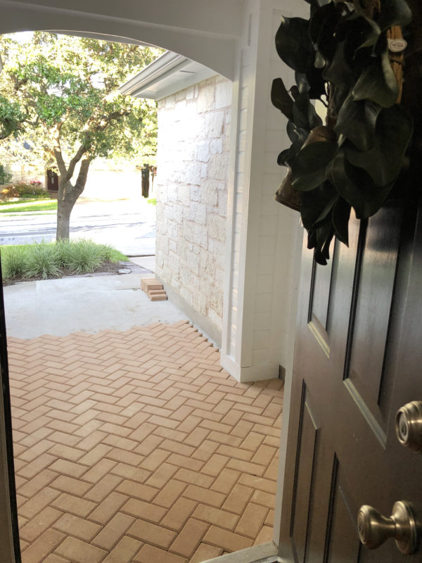 How to install cement pavers for a beautiful entryway » Glammed Events
